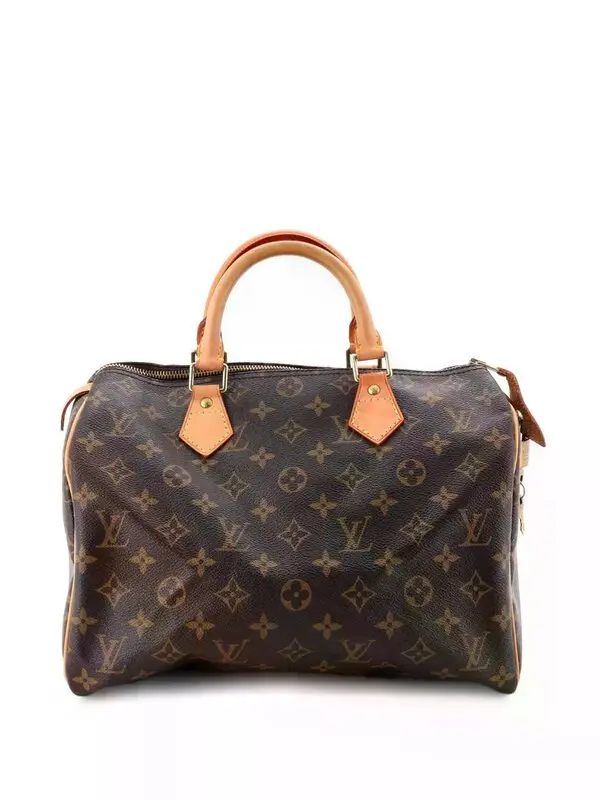 LOUIS VUITTON Speedy Handbag Monogram Canvas 30 Satchel - Brown
