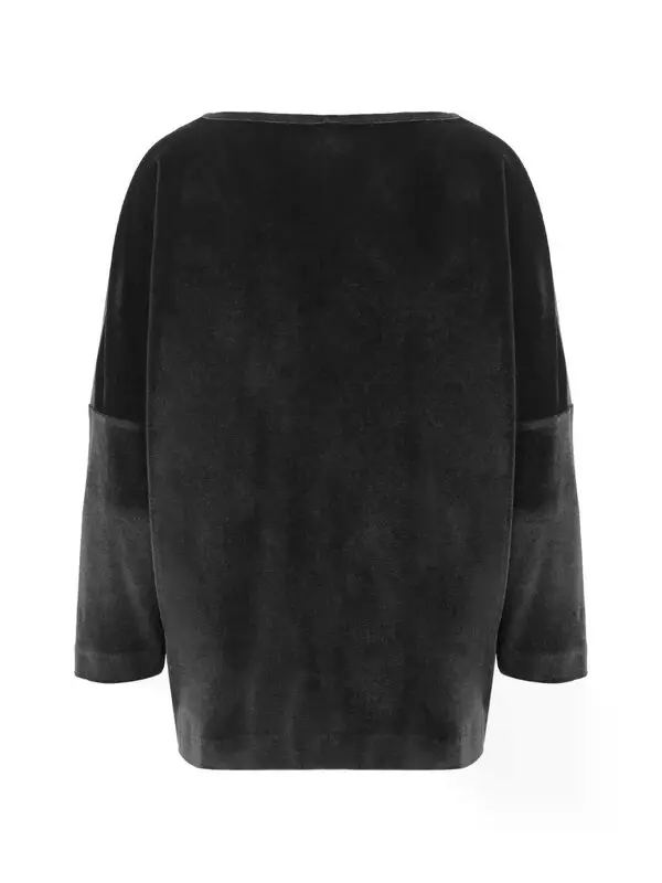 F.IT Velvet-effect Dropped-shoulder Sweater