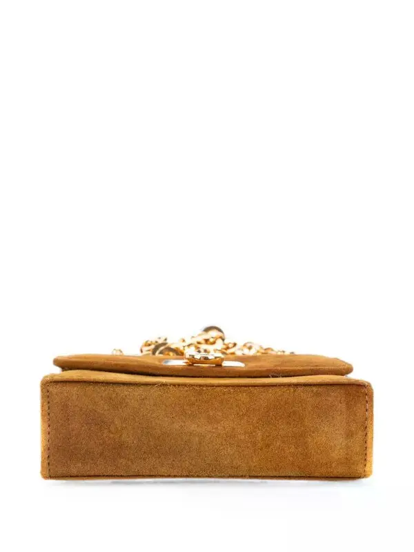 FERRAGAMO Suede Shoulder Bag With Gold-tone Hardware