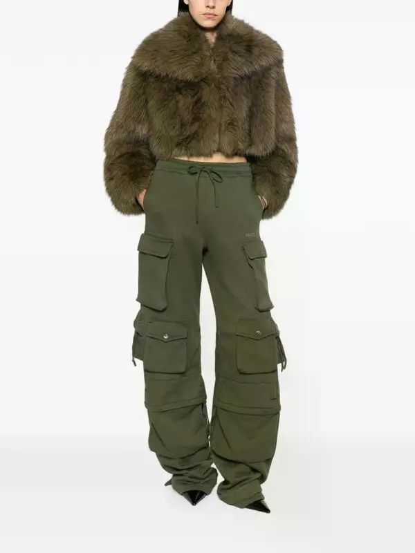Patrizia Pepe Faux Fur Cropped Jacket