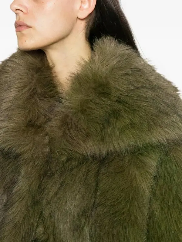 Patrizia Pepe Faux Fur Cropped Jacket