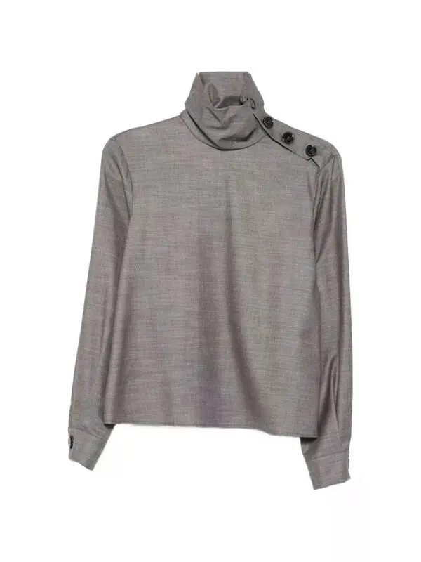Patrizia Pepe Button-detail High-neck Blouse