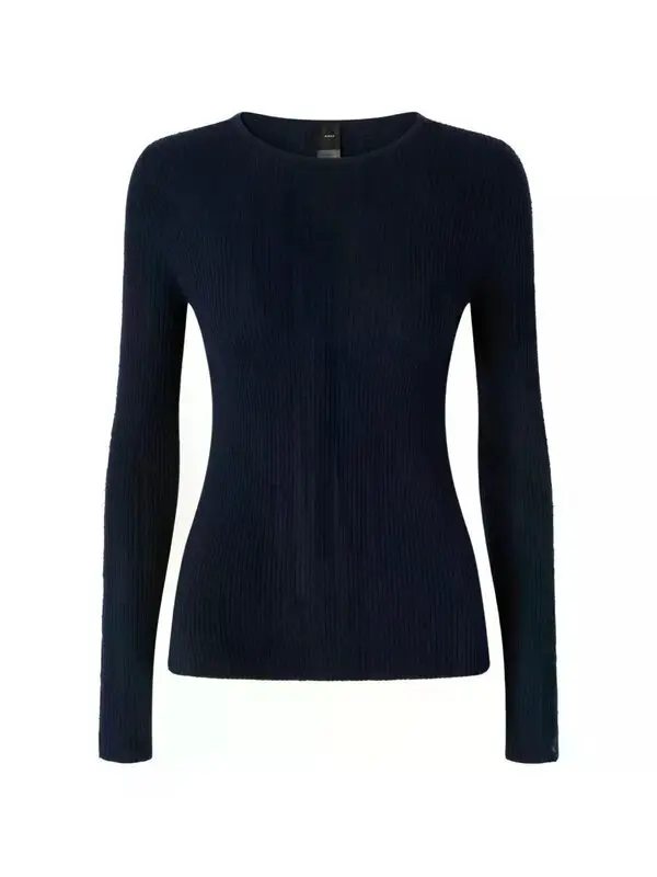 Pinko Ribbed Sweater With Lace - Blue