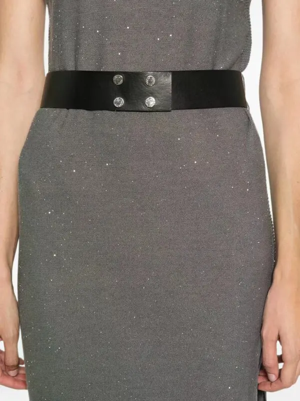 Patrizia Pepe Belted Sequin Embellished Dress