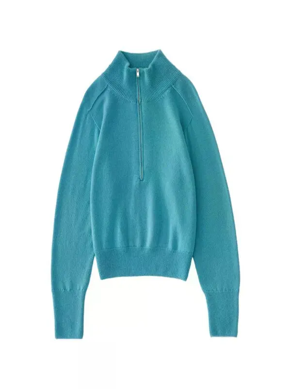 Studio Nicholson Maren Half-zip Sweater - Blue