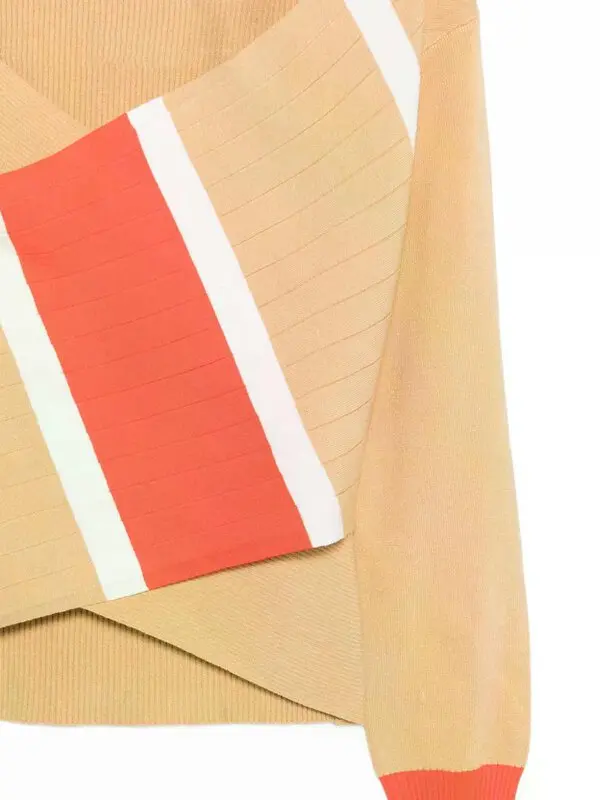 Patrizia Pepe Color-block Wrap-front Knit