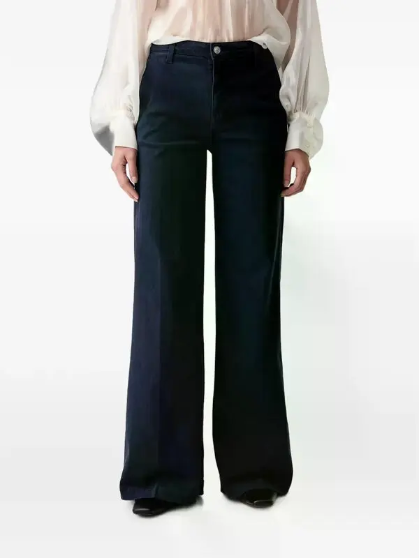 VICOLO Button-fastening Wide-leg Jeans - Blue