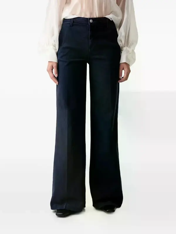VICOLO Button-fastening Wide-leg Jeans - Blue