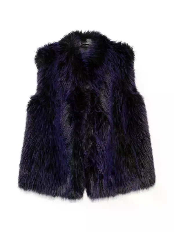 Patrizia Pepe Sleeveless Faux Fur Gilet - Purple