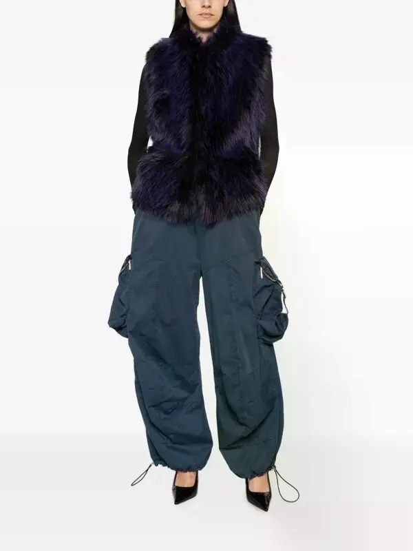 Patrizia Pepe Sleeveless Faux Fur Gilet - Purple