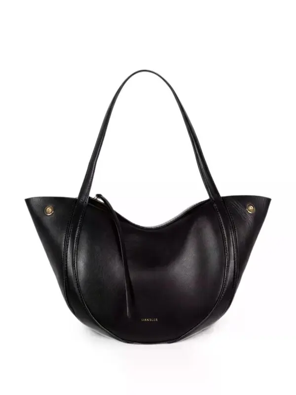 WANDLER Lin Mini Calf Leather Tote Bag - Black