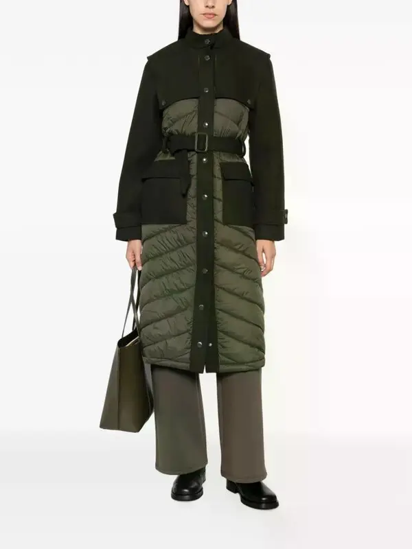 Patrizia Pepe Quilted Panelled Coat