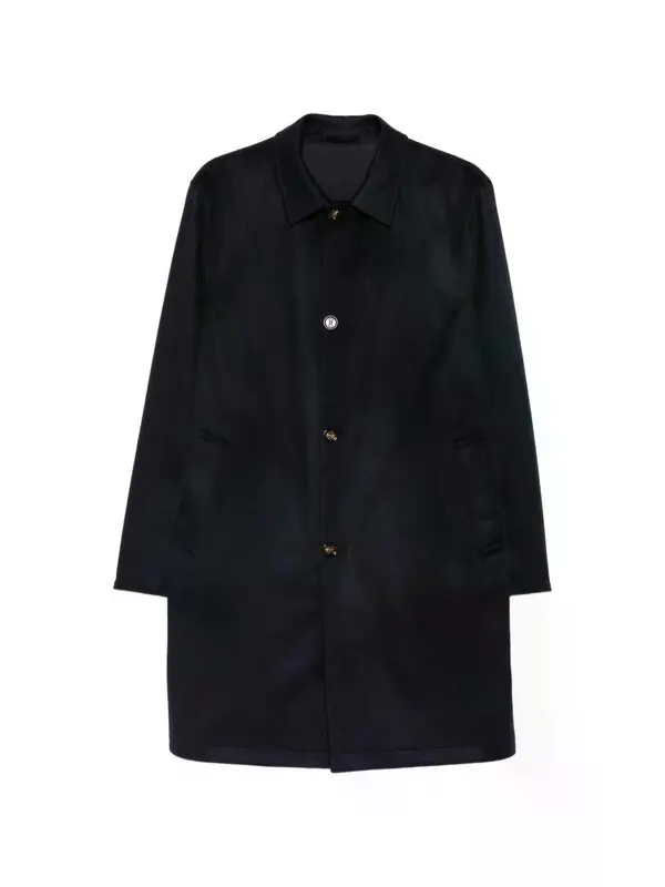 KIRED Single-breasted Reversible Coat - Blue