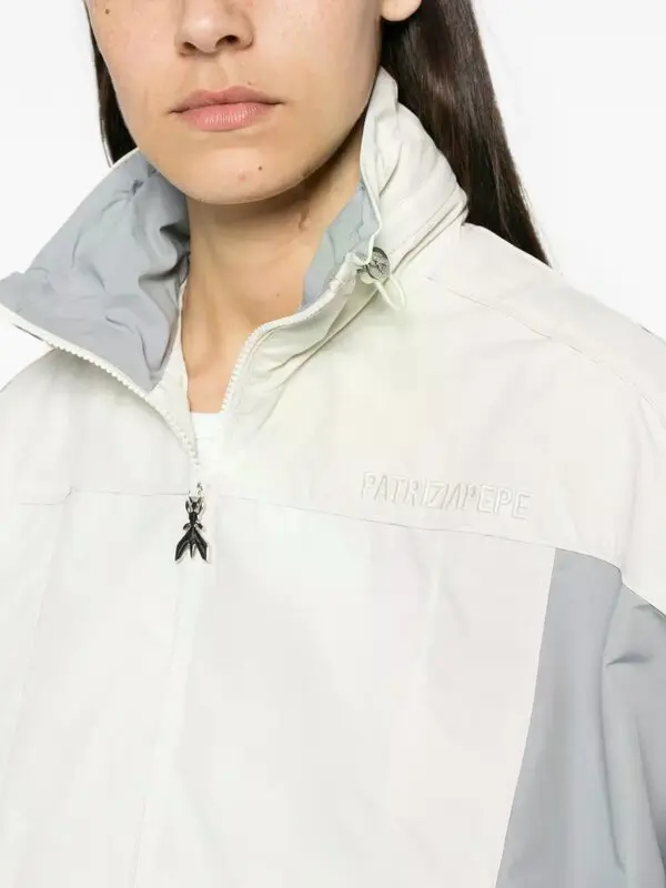 Patrizia Pepe Colour-block High-neck Zip-up Jacket