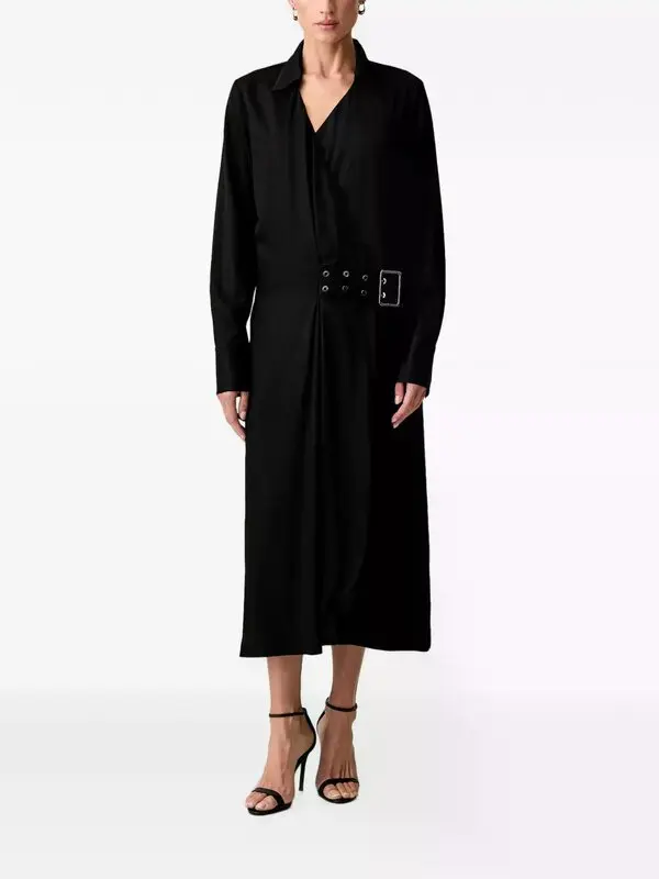 TRUSSARDI Belted Wrap Midi Dress