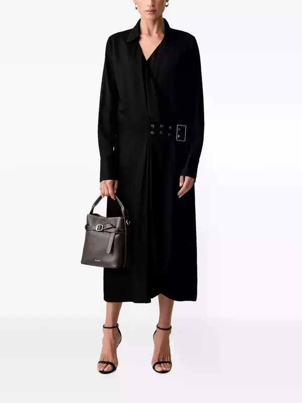 TRUSSARDI Belted Wrap Midi Dress