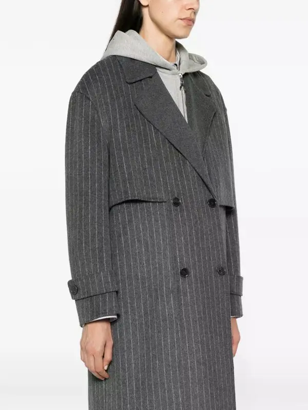 Patrizia Pepe Pinstripe Double-breasted Coat