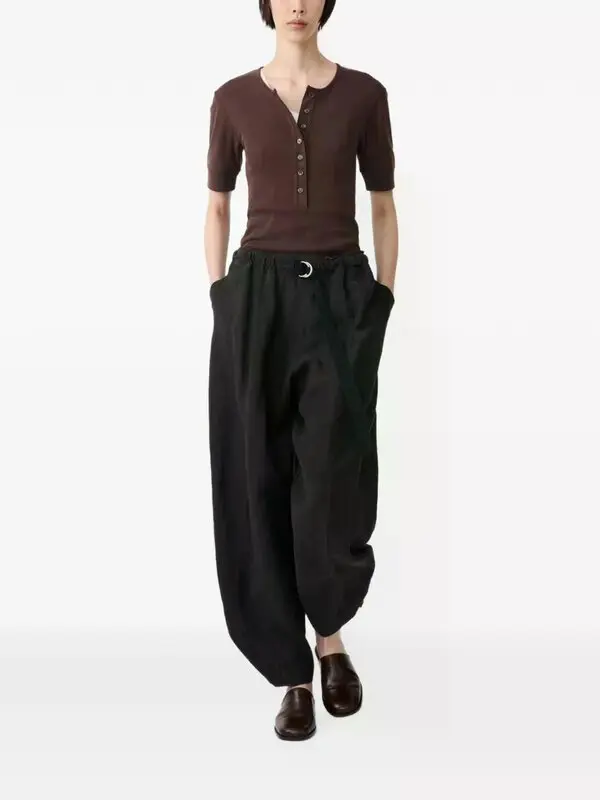 Studio Nicholson Sorin Micro-rib T-shirt - Brown