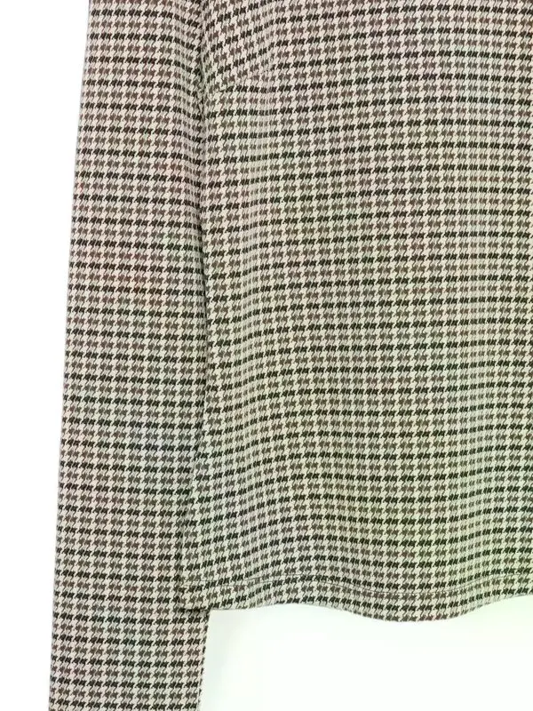 Patrizia Pepe Micro-check High-neck Top