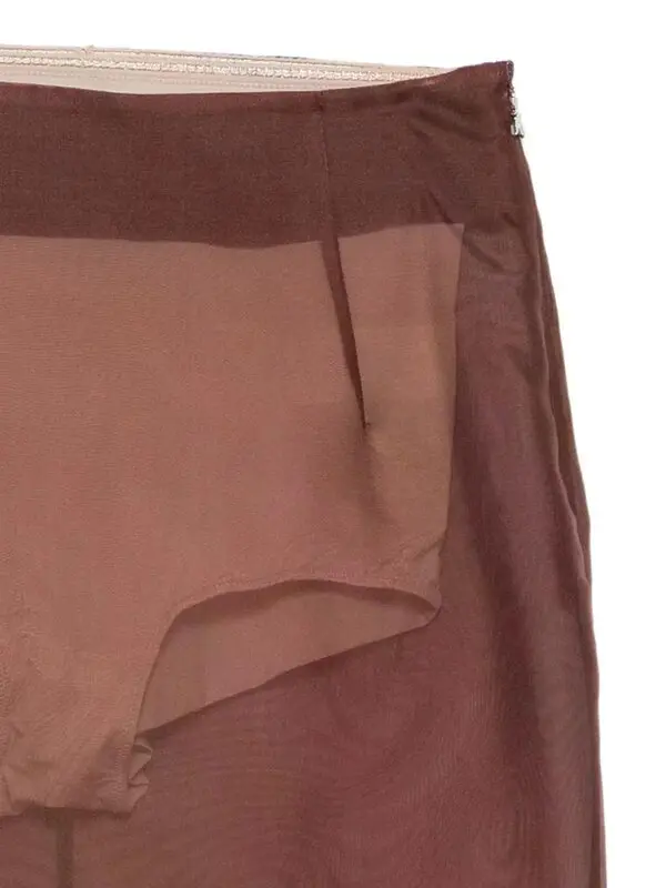 Patrizia Pepe Organza Midi Skirt - Brown
