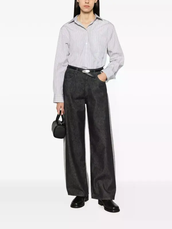 Patrizia Pepe Bi-colour Wide-leg Jeans