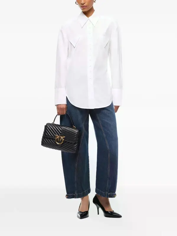 Pinko Slim-fit Shirt With Drawstring - White