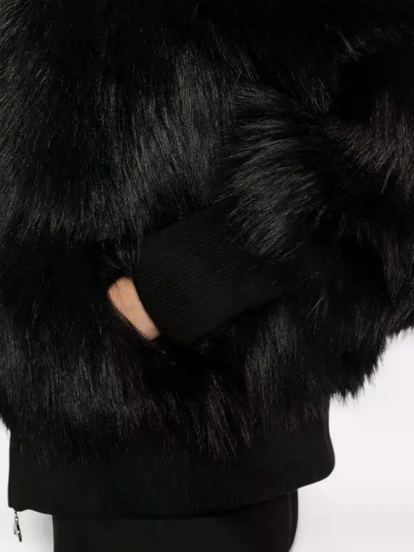 Patrizia Pepe Faux Fur Bomber Jacket
