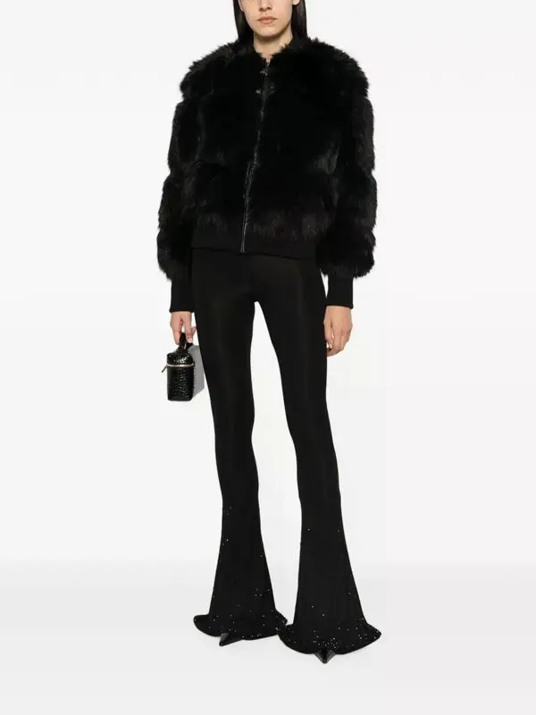 Patrizia Pepe Faux Fur Bomber Jacket