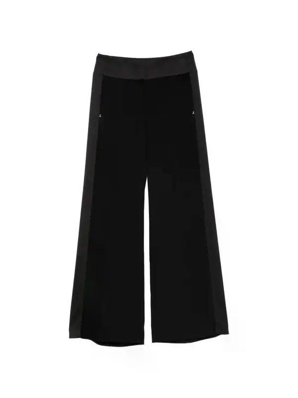 Patrizia Pepe Color-block Palazzo Pants - Black