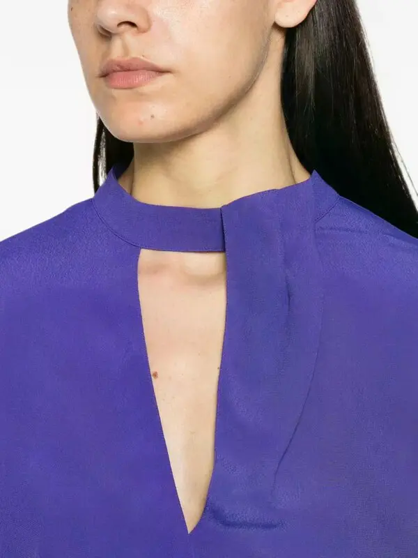 Patrizia Pepe Cut-out V-neck Blouse