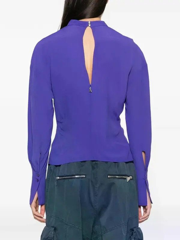 Patrizia Pepe Cut-out V-neck Blouse