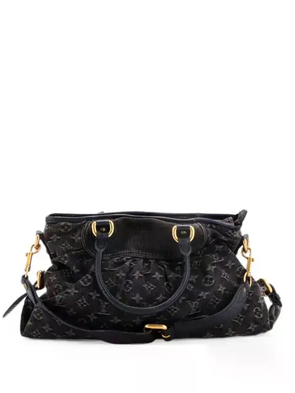 LOUIS VUITTON Neo Cabby Handbag Monogram Denim Mm Tote Bag - Black