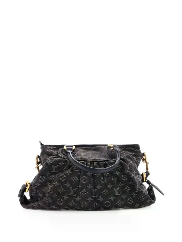 LOUIS VUITTON Monogram Denim Neo Cabby Mm Tote Bag - Black