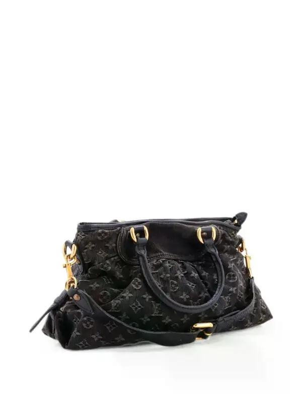 LOUIS VUITTON Monogram Denim Neo Cabby Mm Tote Bag - Black