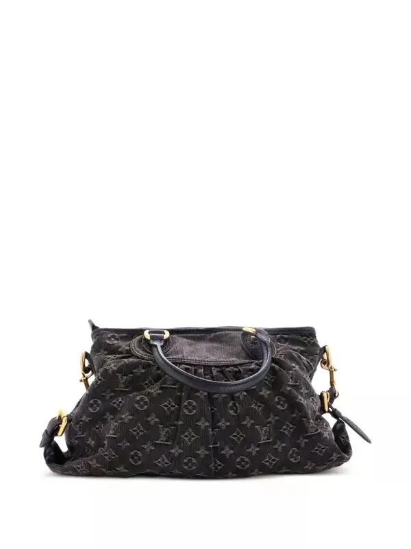 LOUIS VUITTON Monogram Denim Neo Cabby Mm Tote Bag - Black