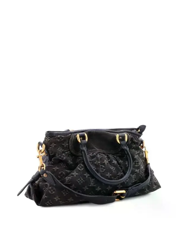 LOUIS VUITTON Monogram Denim Neo Cabby Mm Tote Bag - Black