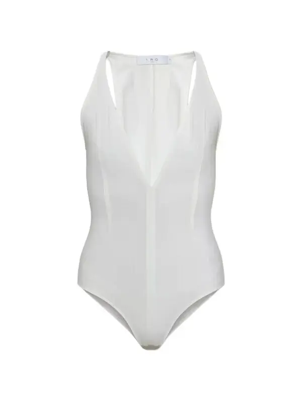 IRO PARIS Abysse Plunge-neck Bodysuit - White
