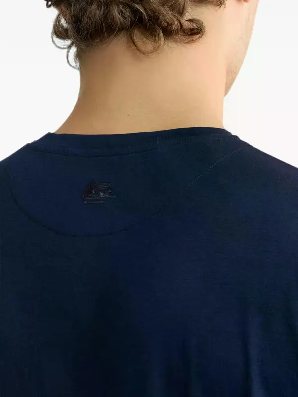 Etro Plain-coloured Cotton And Modal T-shirt