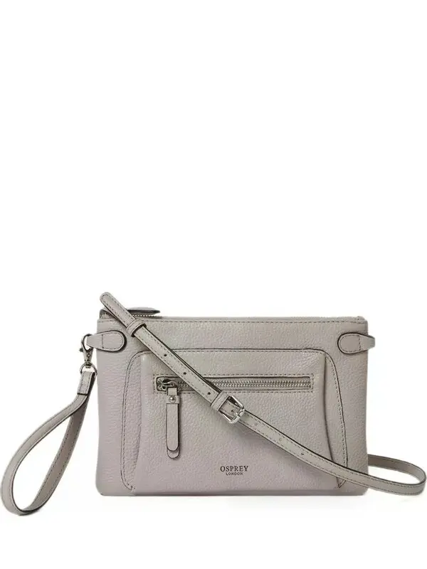 OSPREY Ruby Leather Clutch Bag - Grey