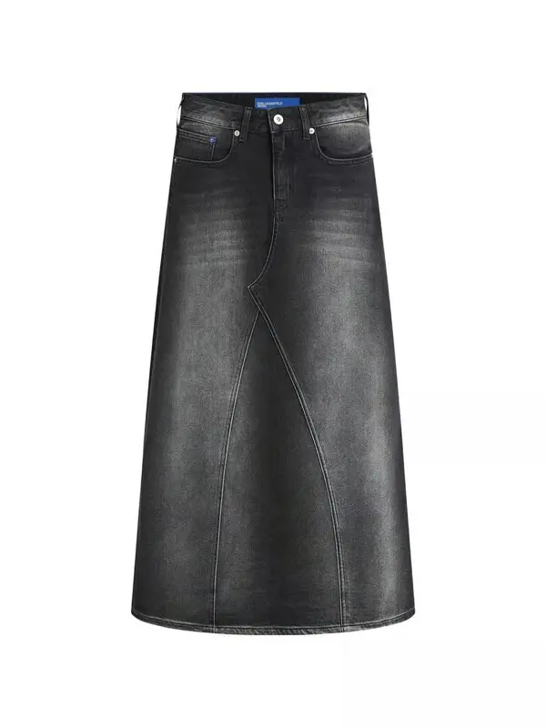 Karl Lagerfeld Denim Maxi Skirt - Black