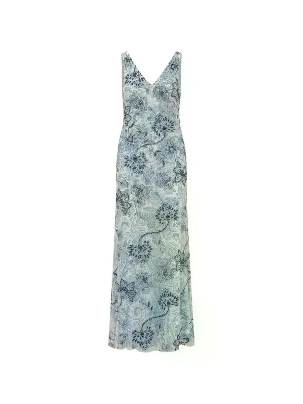 Ralph Lauren Floral-print V-neck Maxi Dress - Neutrals