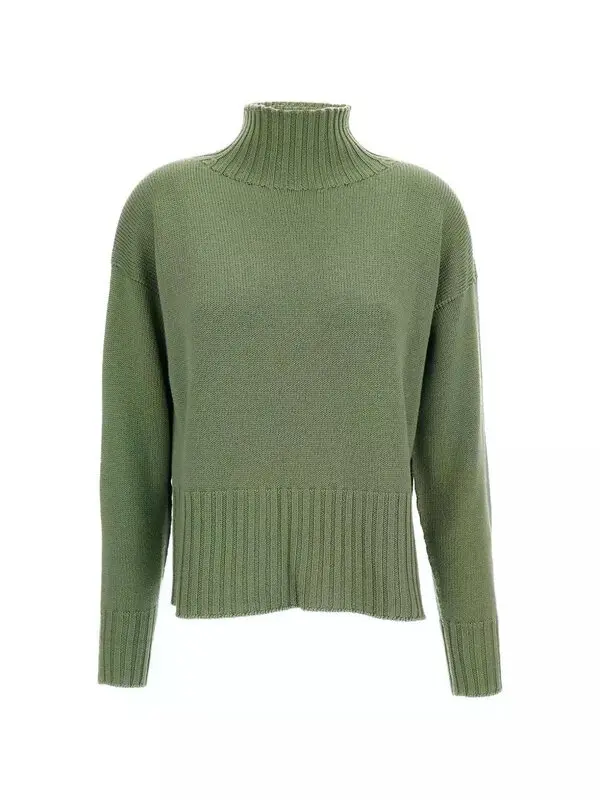 DRUMOHR High-neck Ribbed-trim Wool Sweater