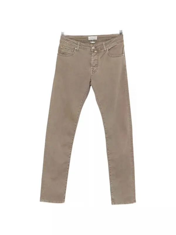 Jacob Cohen Nick Logo-patch Five-pocket Trousers - Neutrals