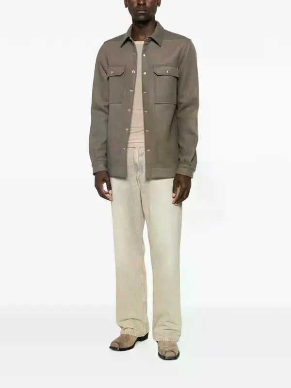 Rick Owens Press-stud Flap-pocket Jacket - Grey