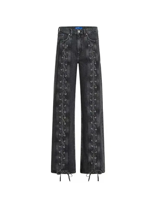 Karl Lagerfeld Lace-up Jeans - Grey