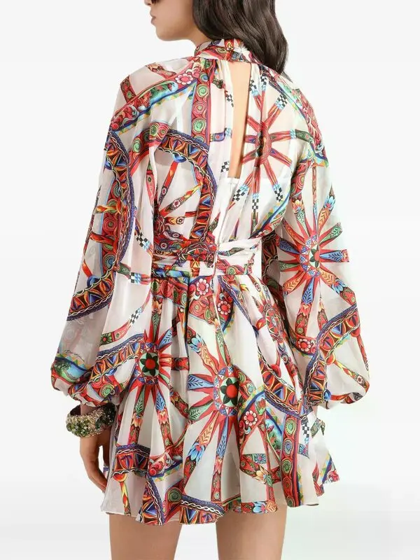 Dolce & Gabbana Carretto-print Devoré Twill Dress