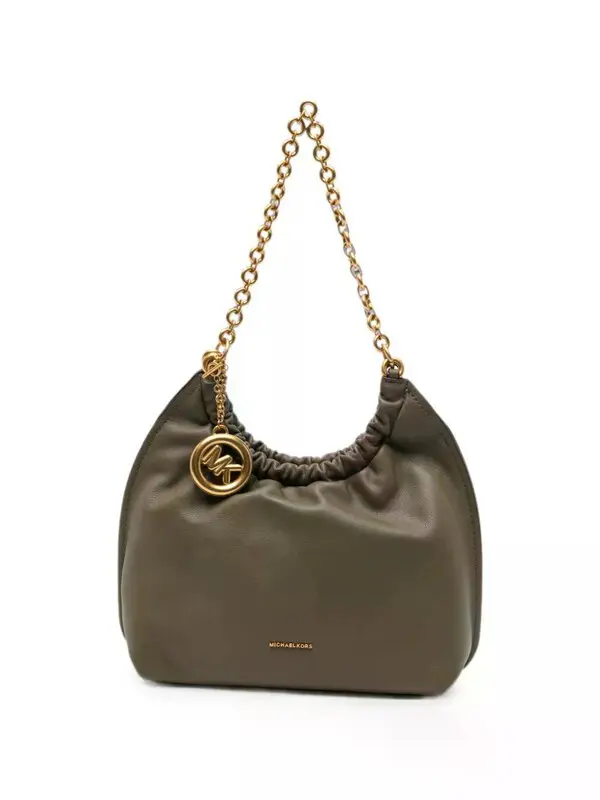 Michael Kors Logo-plaque Ruched Shoulder Bag - Green
