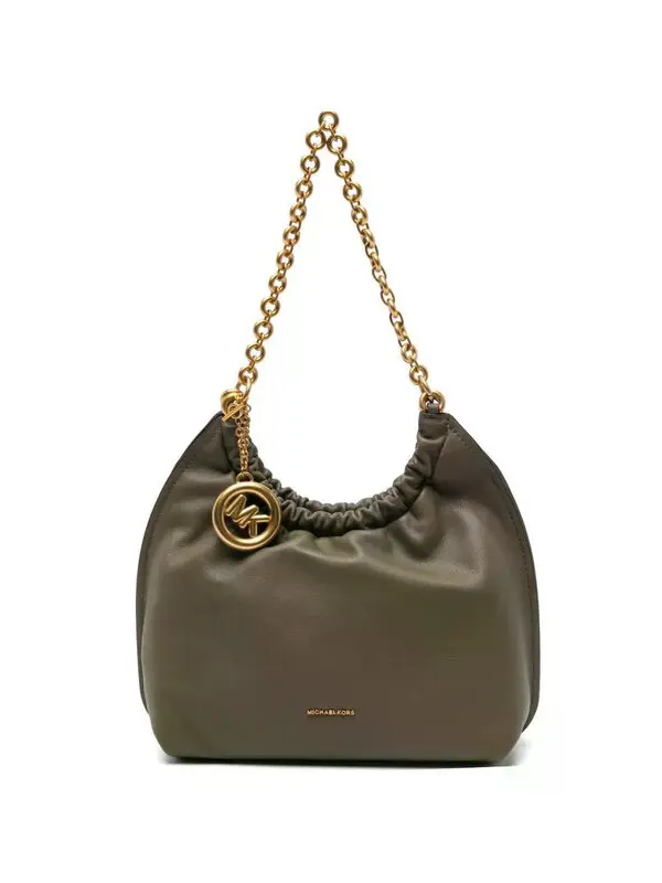 Michael Kors Logo-plaque Ruched Shoulder Bag - Green