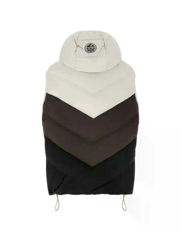 Kiton Chevron Quilted Color-block Vest