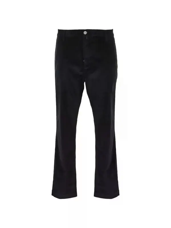 Jacob Cohen Corduroy-effect Straight-leg Trousers - Black